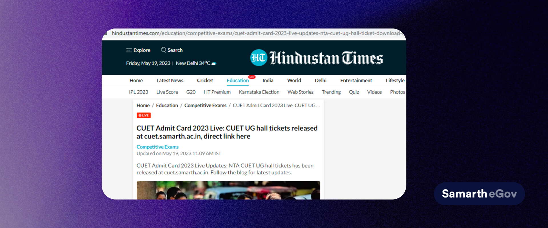 CUET 2023 Admit Cards available on cuet.samarth.ac.in