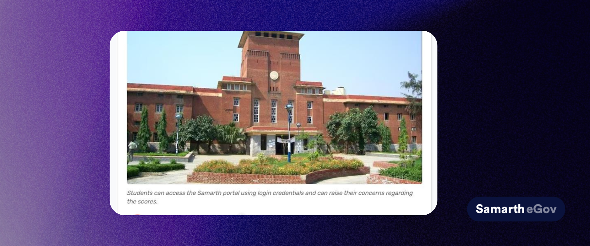 DU releases internal assessment marks on Samarth portal for student review